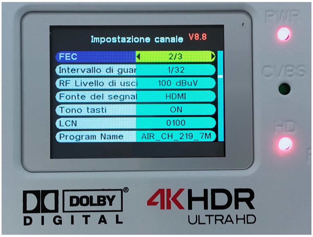 Modulatore Digitale con risoluzione 4K 2160P CVBS/HDMI